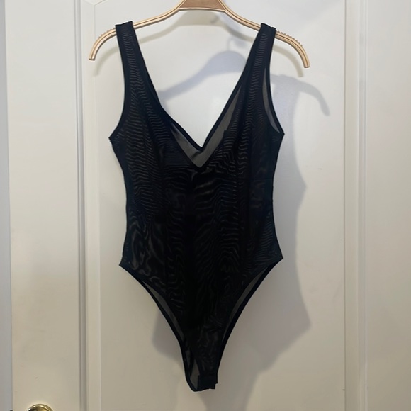 Zara | Tops | Zara Power Mesh Bodysuit | Poshmark